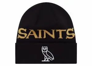 OVO X Nfl New Orleans Saints New Era Beanie - Black
