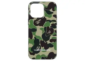 A BATHING APE Abc Camo Iphone 14 Pro Max Case - Green