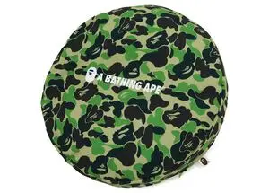 A BATHING APE Abc Camo Circle Fluffy Beads Cushion - Green