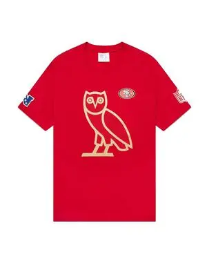 OVO X Nfl San Francisco 49ers Og Owl T-shirt - Red