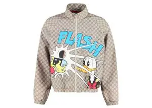 Gucci X Disney Donald Duck Monogram Techno Jacket - Beige