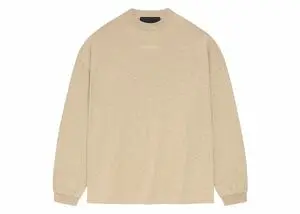 Fear Of God Essentialong Sleeve Long Sleeve Tee Shirt - Gold Heather