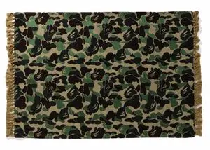 A BATHING APE Abc Camo Medium Rug - Green
