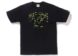 A BATHING APE Abc Camo Nyc Logo Tee Shirt - Black Green