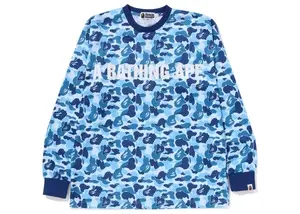 A BATHING APE Abc Camo Mesh Relaxed Fit Long Sleeve Tee Shirt
