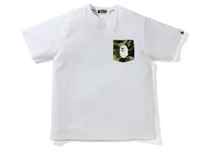 A BATHING APE Abc Camo Pocket Tee Shirt - White/green