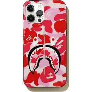 A BATHING APE Abc Camo Shark Iphone 12 Pro Max Case - Pink