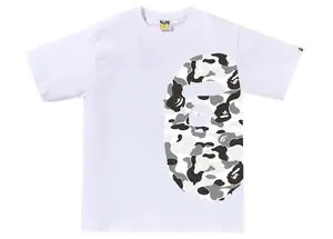 BAPE Abc Camo Side Big Ape Head Tee Shirt White/grey