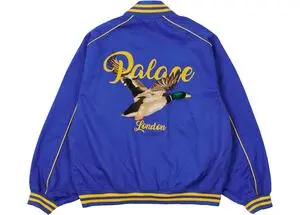 PALACE Chain Stitch Bomber Jacket - Blue