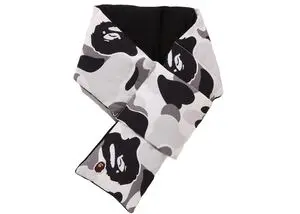A BATHING APE Abc Camo Pocket Fleece Scarf - Gray