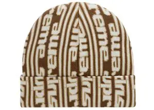 Supreme Vertical Logo Beanie - Tan