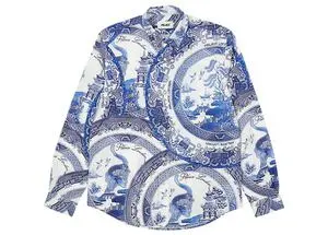 PALACE China Plate Shirt - Navy Blue