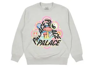 PALACE Bun 5g Crew - Grey Marl