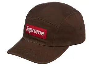 Supreme Washed Chino Twill Camp Cap - Brown