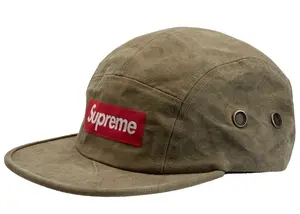 Supreme Washed Canvas Camp Cap - Olive