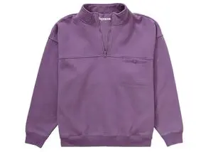 Supreme Washed Half Zip Pullover