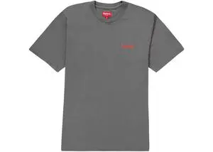 Supreme Washed Capital Short Sleeve Top - Grey