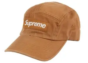 Supreme Washed Chino Twill Camp Cap Brown