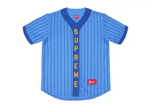 Supreme Supreme Vertical Logo Baseball Jersey Blue/yellow
