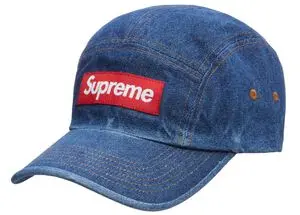 Supreme Washed Chino Twill Camp Cap - Denim