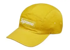 Supreme Washed Chino Twill Camp Cap - Sulfur