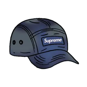 Supreme Supreme Washed Satin Camo Camp Cap Blue Camo