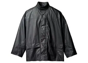 Yeezy Coated Cotton Light Parka Jacket - Black