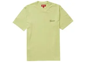 Supreme Washed Script Short Sleeve Top (fw23) Lime