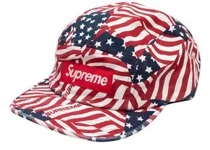 Supreme Washed Chino Twill Camp Cap - Flags