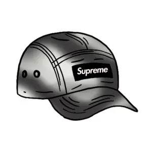 Supreme Washed Satin Camo Camp Cap - Snow Camo