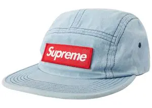 Supreme Washed Chino Twill Camp Cap - Denim