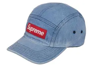 Supreme Washed Chino Twill Camp Cap - Denim