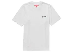 Supreme Washed Script Short Sleeve Top - White