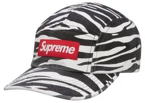 Supreme Washed Chino Twill Camp Cap Fw22 - Zebra