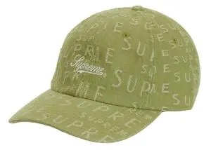 Supreme Warp Jacquard Logos Denim 6panel - Sage