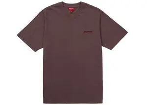 Supreme Washed Short Sleeve Tee Shirt - Brown