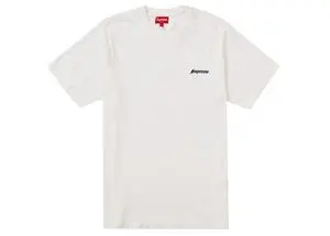 Supreme Washed Short Sleeve Tee Shirt - White
