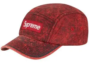 Supreme Washed Cordura Camp Cap - Coral