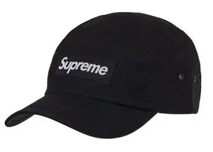 Supreme Waxed Cotton Camp Cap - Black