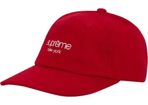 Supreme Waxed Wool 6-panel Cap - Red