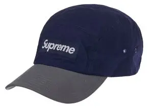Supreme Waxed Cotton Camp Cap - Navy Blue