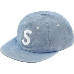 Supreme Washed Chambray S Logo 6-panel