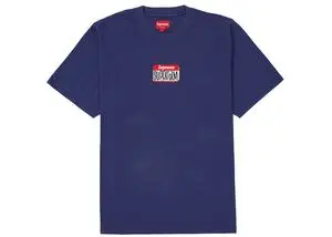 Supreme Gonz Nametag Short Sleeve Tee Shirt - Washed Navy Blue