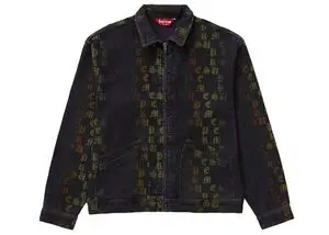 Supreme Gradient Jacquard Denim Work Jacket - Black