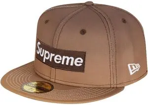 Supreme Gradient Box Logo New Era Cap - Brown