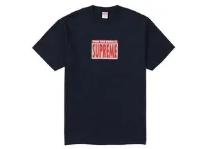 Supreme Who The Fuck Tee Shirt - Navy Blue