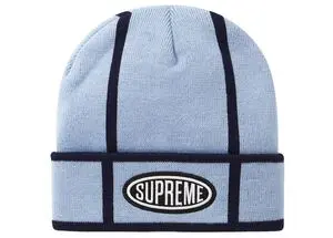 Supreme Grid Beanie - Light Blue