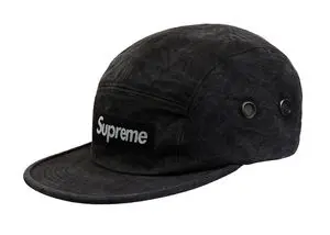 Supreme Washed Canvas Camp Cap - Black
