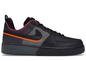 Nike Air Force 1 React Sneakers - Black/team Orange
