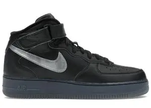 Nike Air Force 1 Mid Prm Sneakers - Black/metallic Silver/hyper Pink